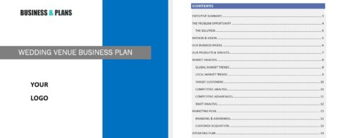 Wedding Venue Business Plan Template Word - Wedding Venue Financial ...