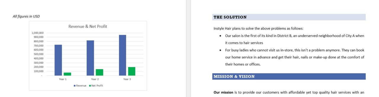 Hair Salon Business Plan Template Word - Hair Salon Financial Plan Excel